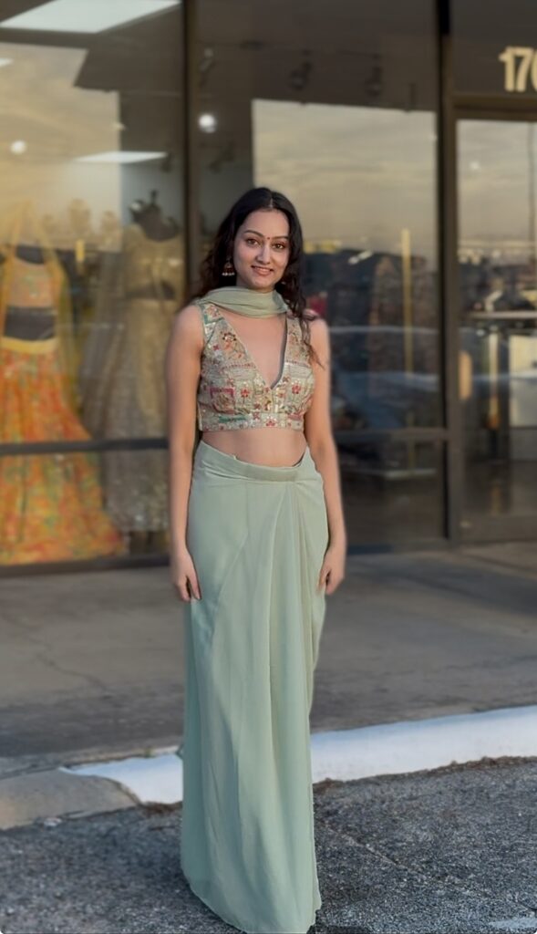 The Neha Prepleated Saree | MAYASDESIBOUTIQUE